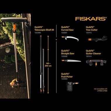 Fiskars L QuickFit Τηλεσκοπικό κοντάρι (836032102) | Εργαλεία ...